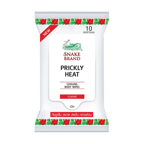 SNAKE BRAND Prickly Heat Cooling Body Wipes Classic
