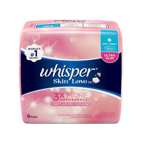 WHISPER Skin Love Ultra Slim Wing 28cm