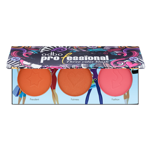 ODBO Professional Three Color Blush OD183