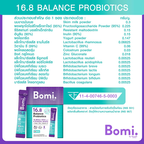 BOMI 16.8 Balance Probiotics | ลด 50 %
